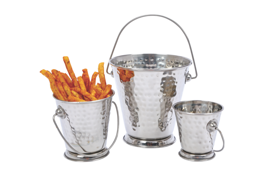 PRESENTATION BUCKET PLAIN, HAMMERED & POWDER COATED (WITH & W/O BASE ...