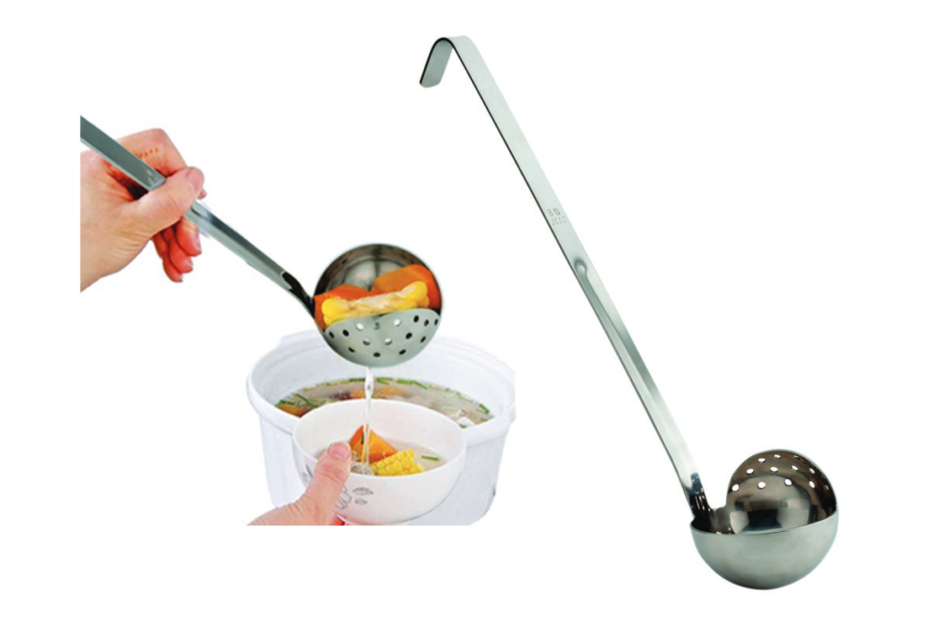 Ladle Heavy With Strainer Stainless Steel – King Metal Works