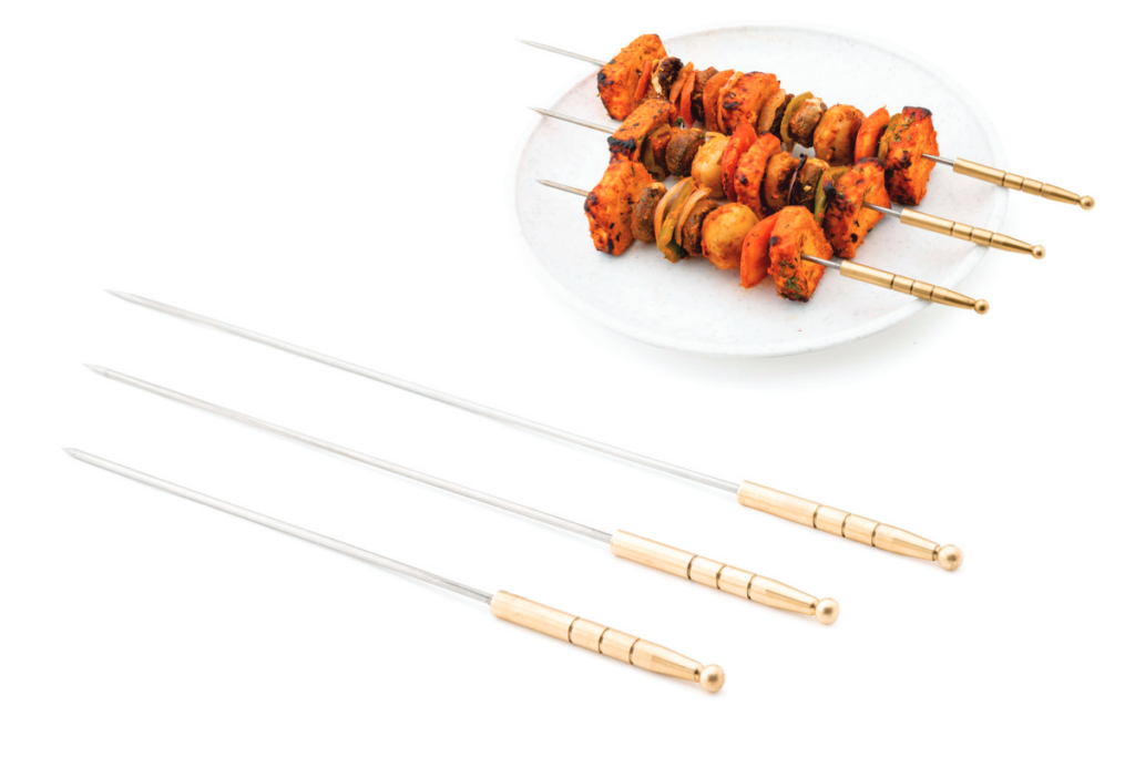 Skewer with Brass Handle Stainless Steel – King Metal Works