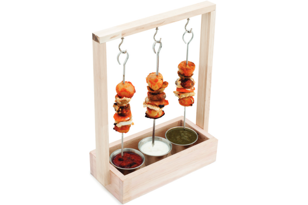 Barbeque Caddy with Skewer and Sauce Cup – King Metal Works